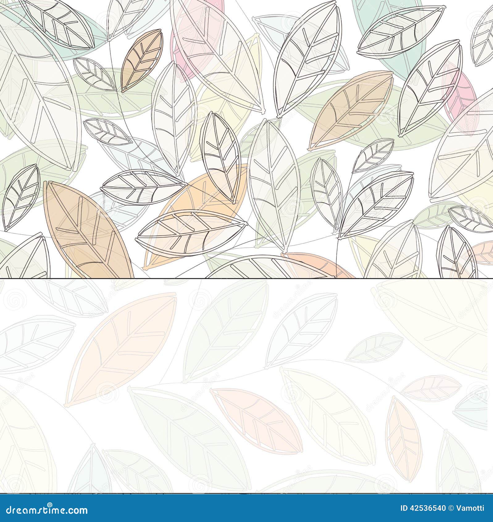 Background with Light Leaves Stock Vector - Illustration of ornament ...