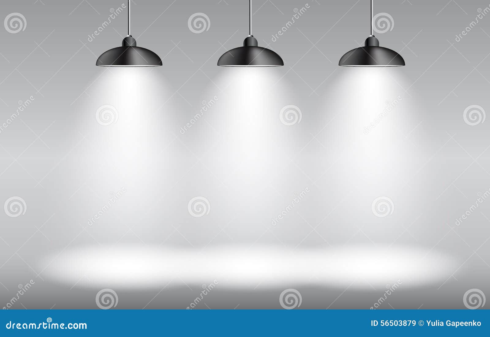 Background with Lighting Lamp. Empty Space for Stock Vector ...