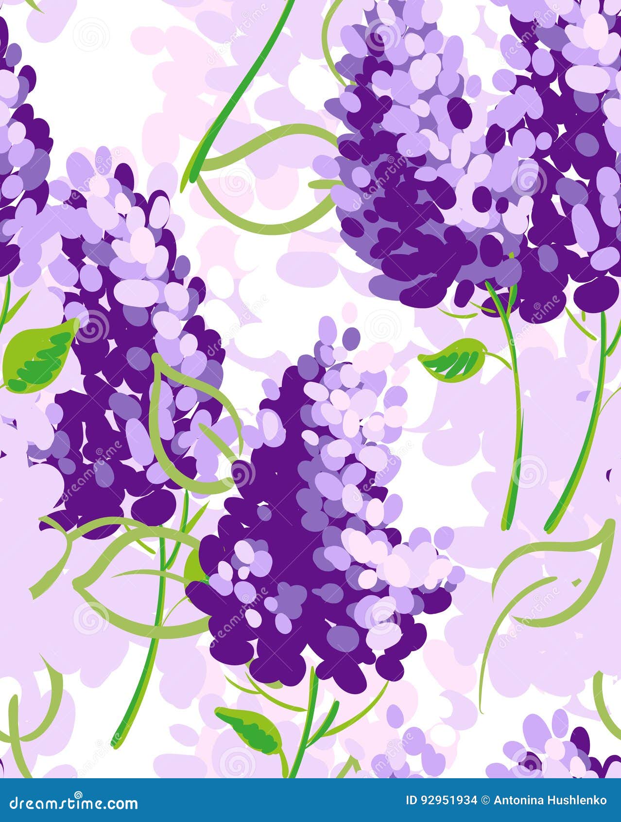 Background with Lilac Flowers. Stock Vector - Illustration of lilac ...