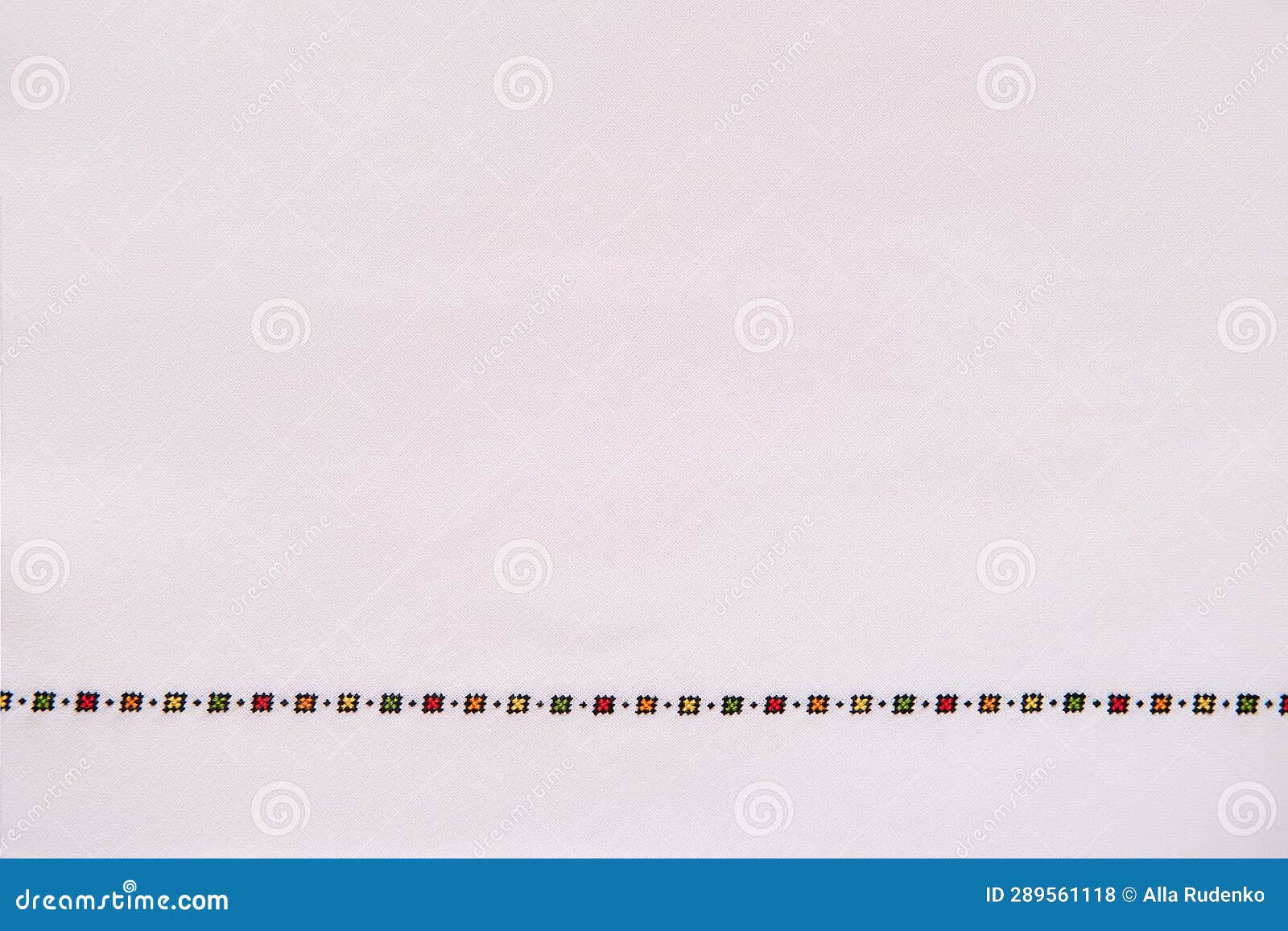 Background with Linen Textile Texture with Embroidered Border. Ethnic ...