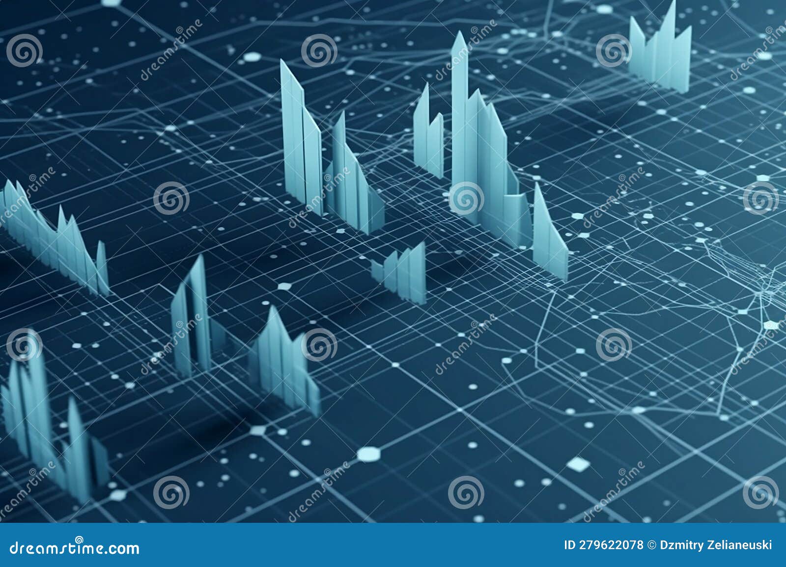 Background with Lines. Economic Graphs and Indicators. Generative AI ...