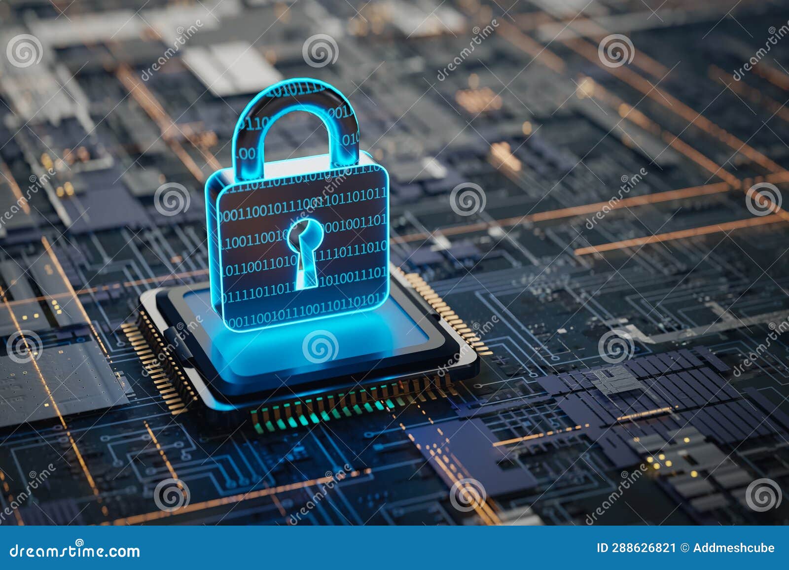 Background of the Lock Shape of Cybersecurity and Privacy Concepts, 3d ...