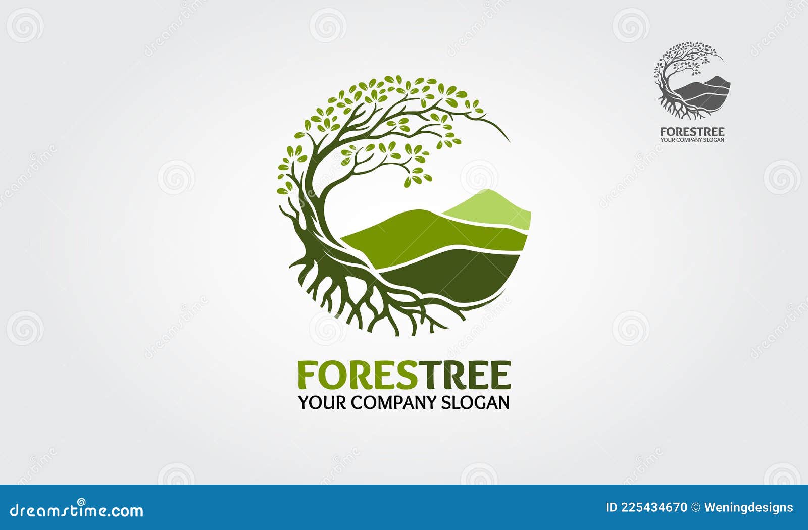 Forest Tree vector logo. stock vector. Illustration of logo - 225434670