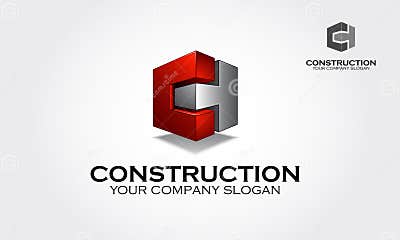 Construction Vector Logo Illustration. Stock Vector - Illustration of ...
