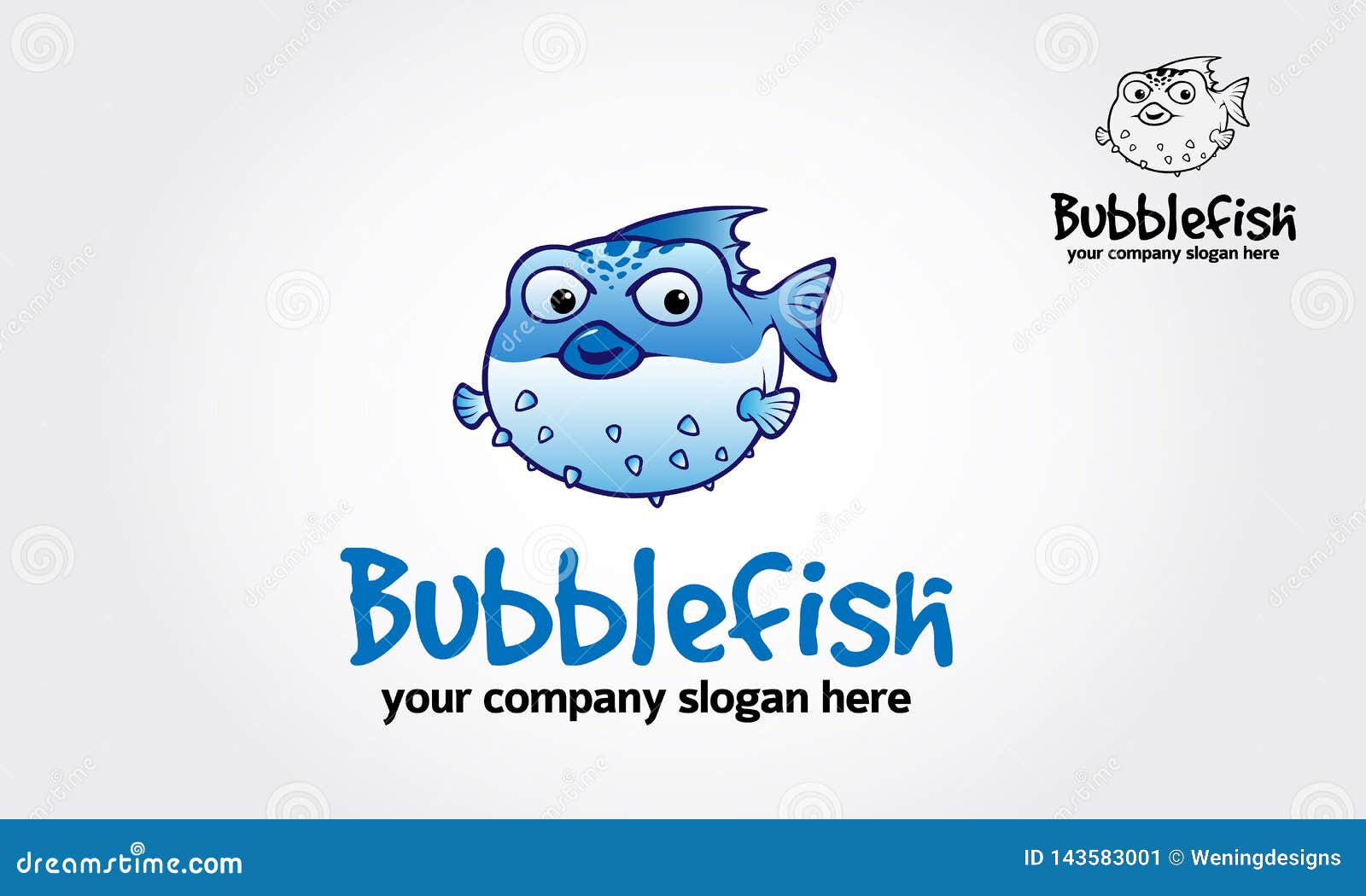 Bubble Fish Vector Logo Illustration. Stock Vector - Illustration of ...