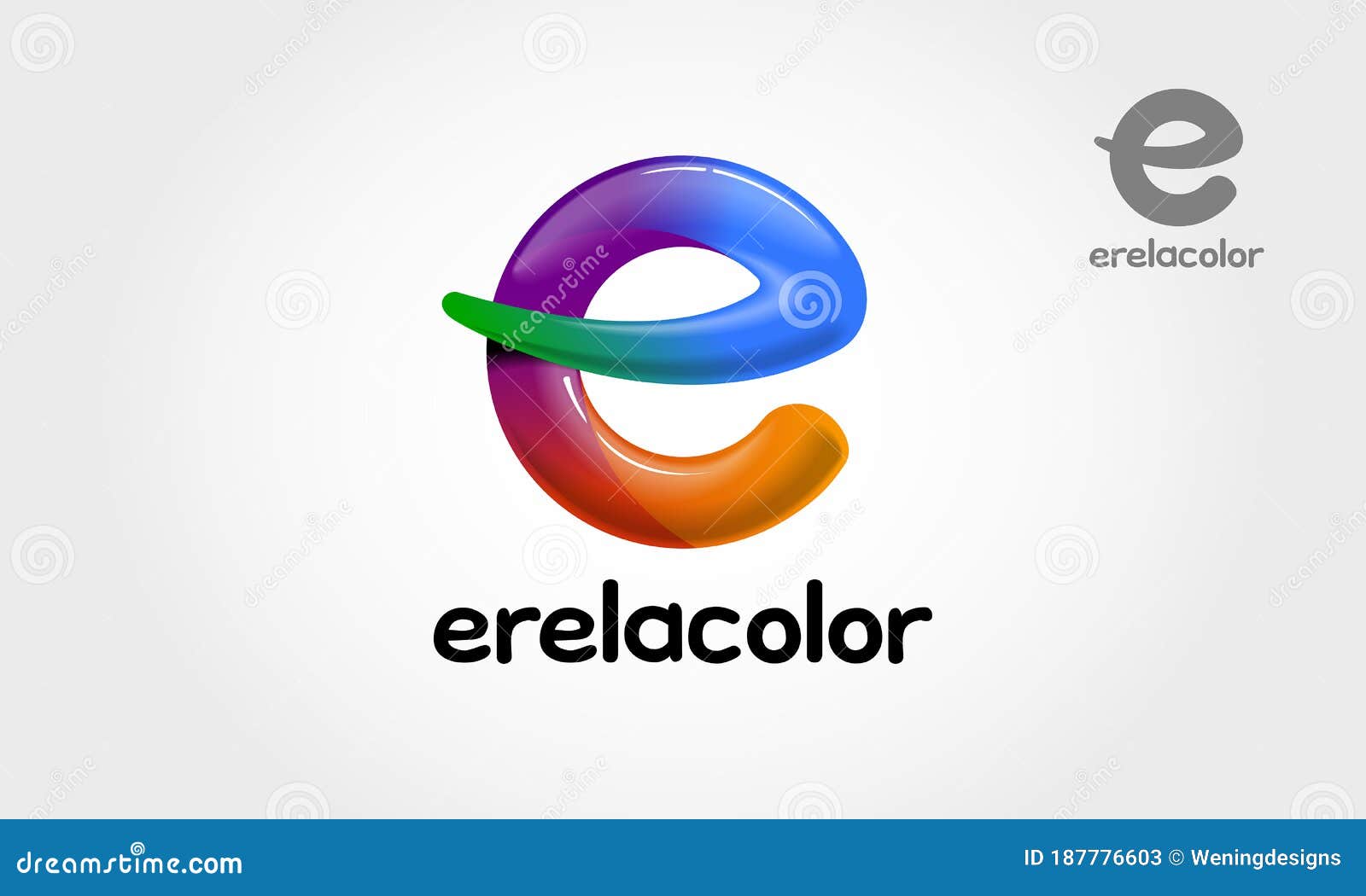 Erela Color Vector Logo Template. Stock Vector - Illustration of glossy ...