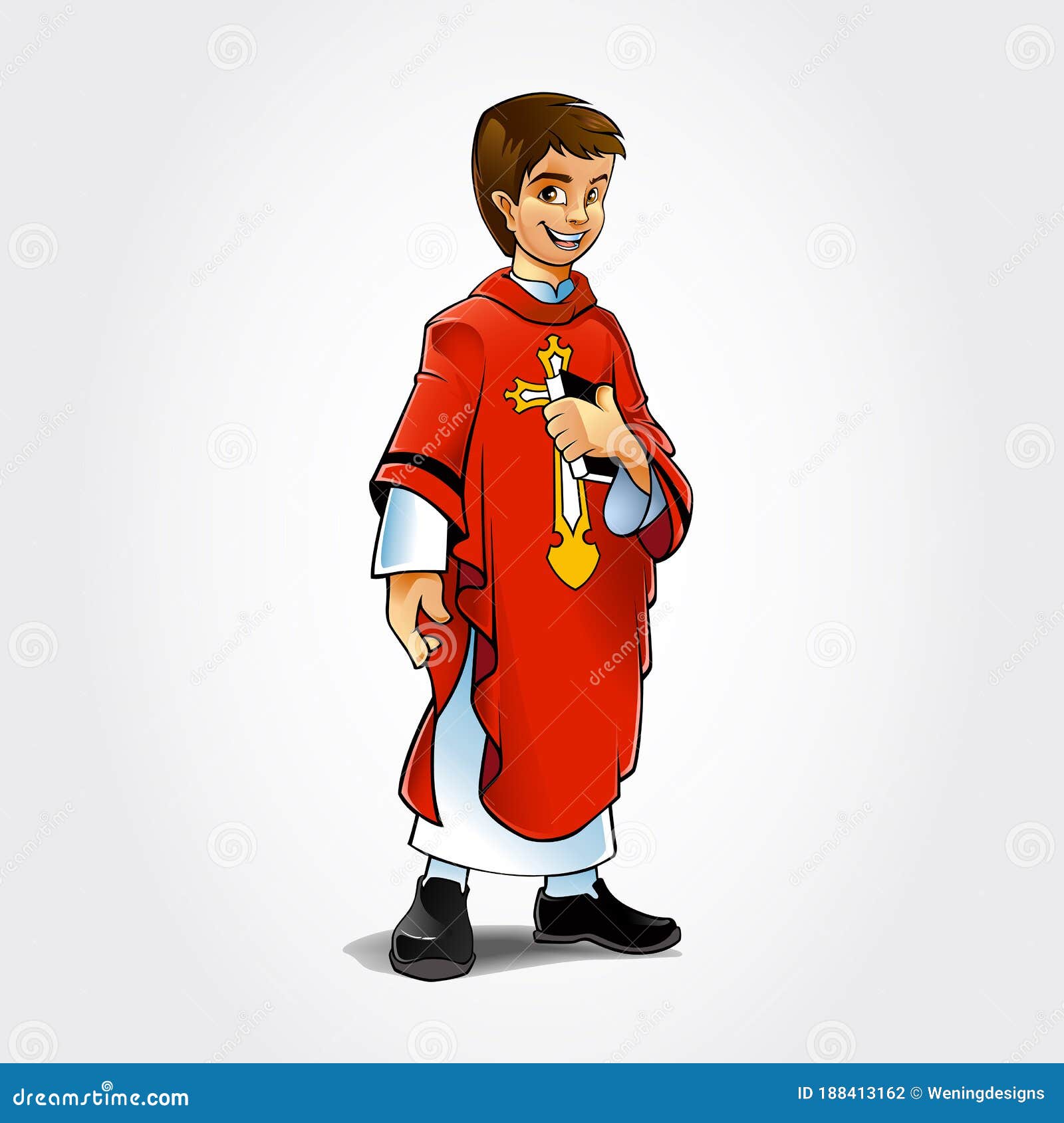 Cartoon Catholic Priest Cartoon. Vector Illustration | CartoonDealer ...