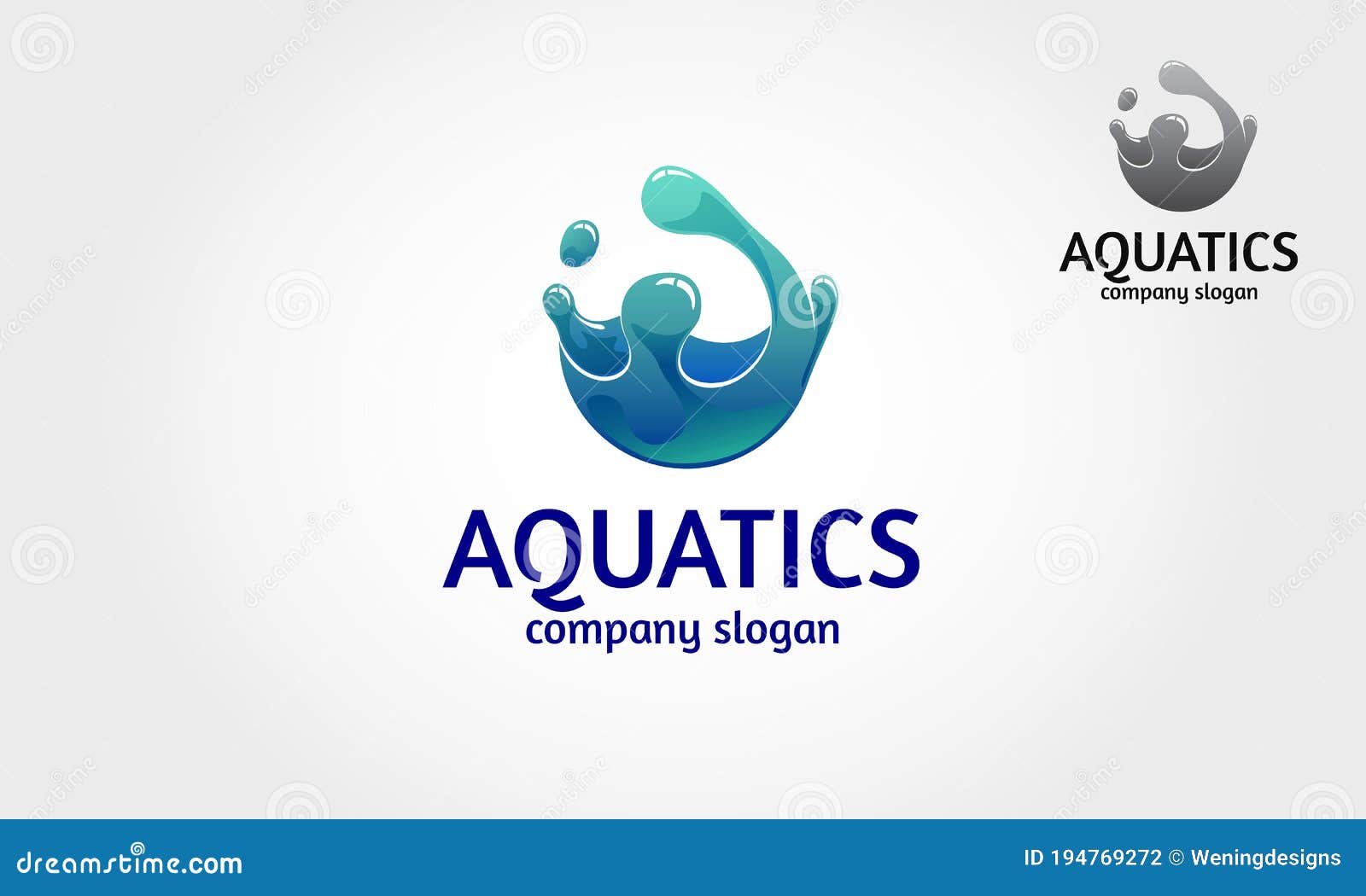 Aquatics Vector Logo Template. Stock Vector - Illustration of isolated ...