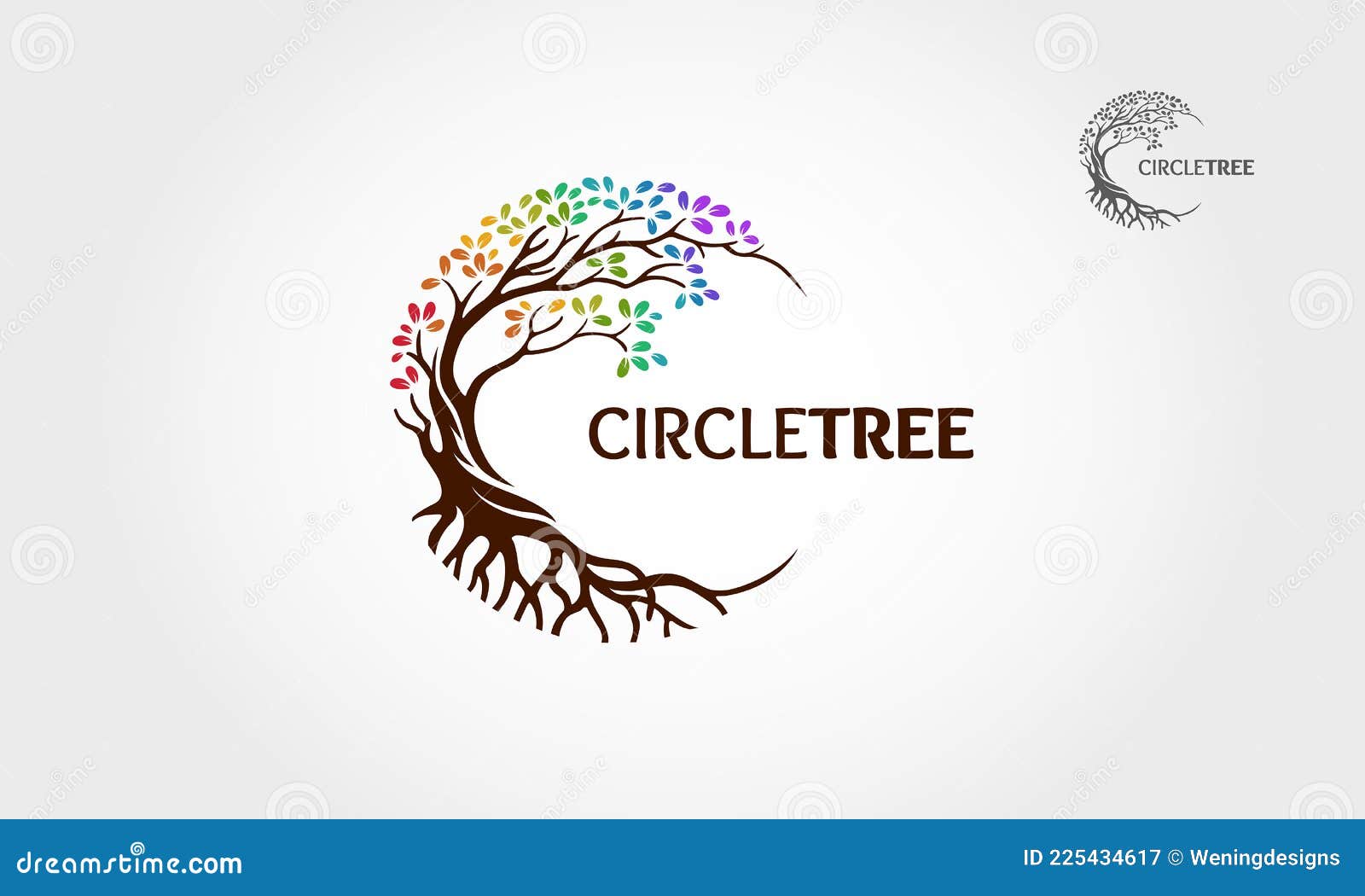 Circle Tree vector logo stock vector. Illustration of conservation ...