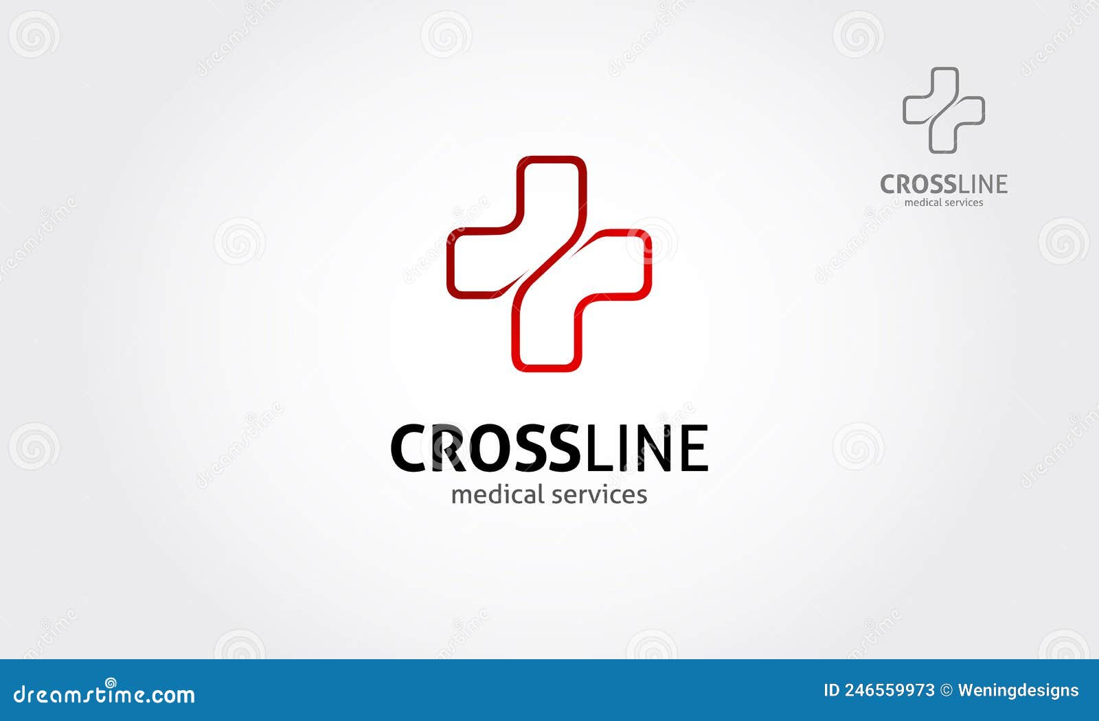 Cross Line Medical Services Stock Vector - Illustration of consultation ...