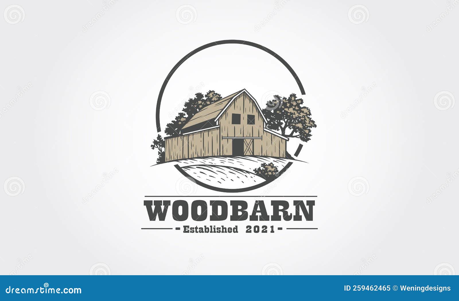 Wood Barn Vector Logo Template. Stock Vector - Illustration of ...