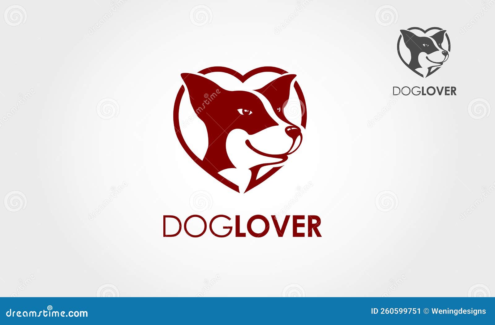 Dog Lover Vector Logo Template. Stock Vector - Illustration of head ...