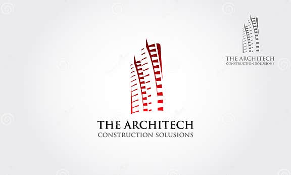 The Architect Construction Solutions Vector Logo Template. Stock Vector ...
