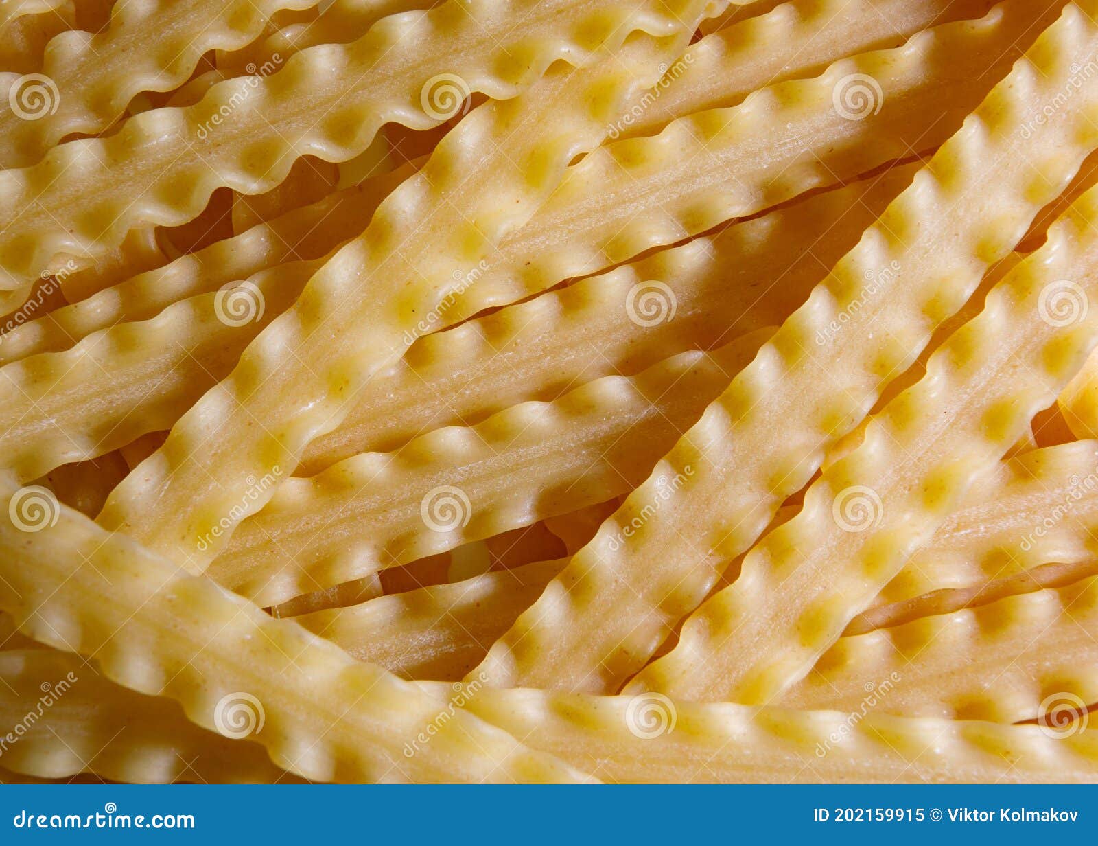 Background of Long Pasta with a Wavy Edge Stock Image - Image of ...