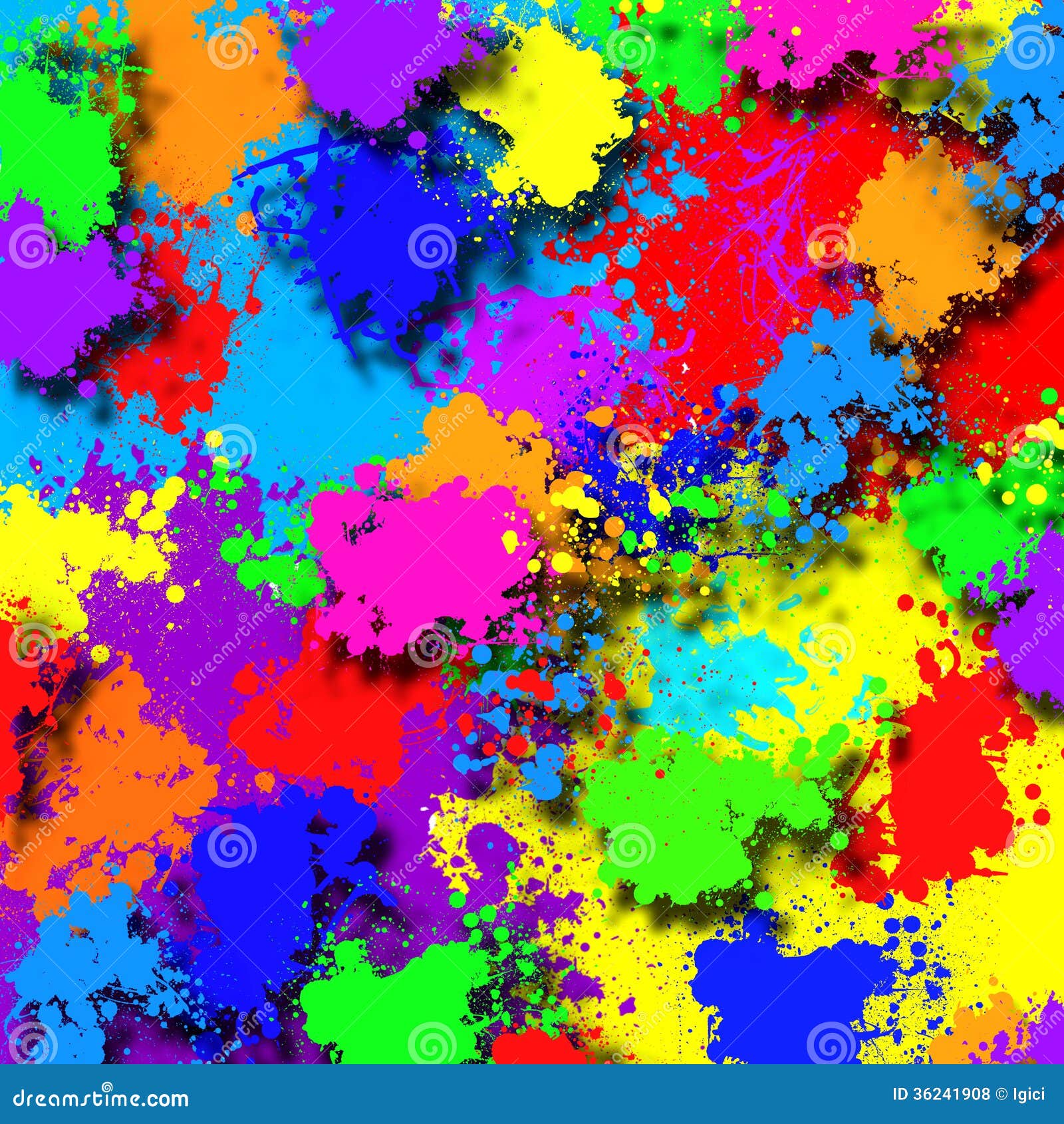 Background with a Lot Colorful Stains Stock Illustration - Illustration ...