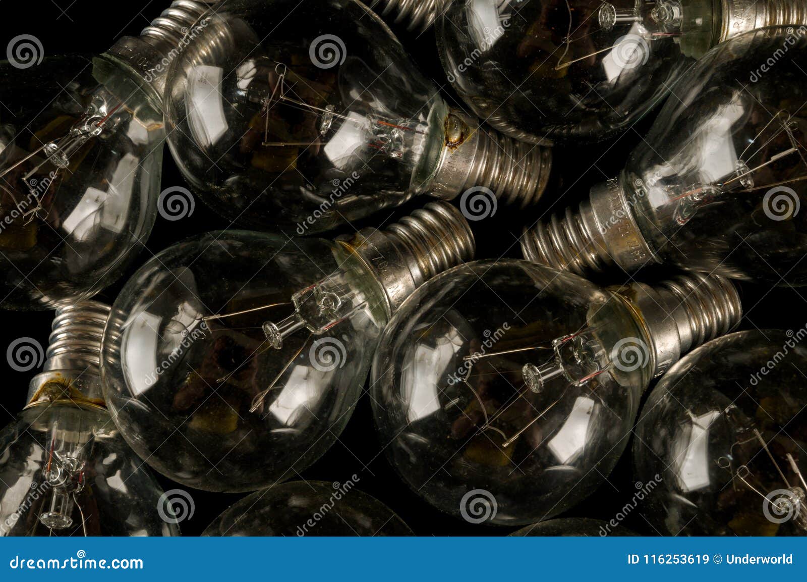 Background with a Lot of Light Bulbs Stock Image - Image of ...