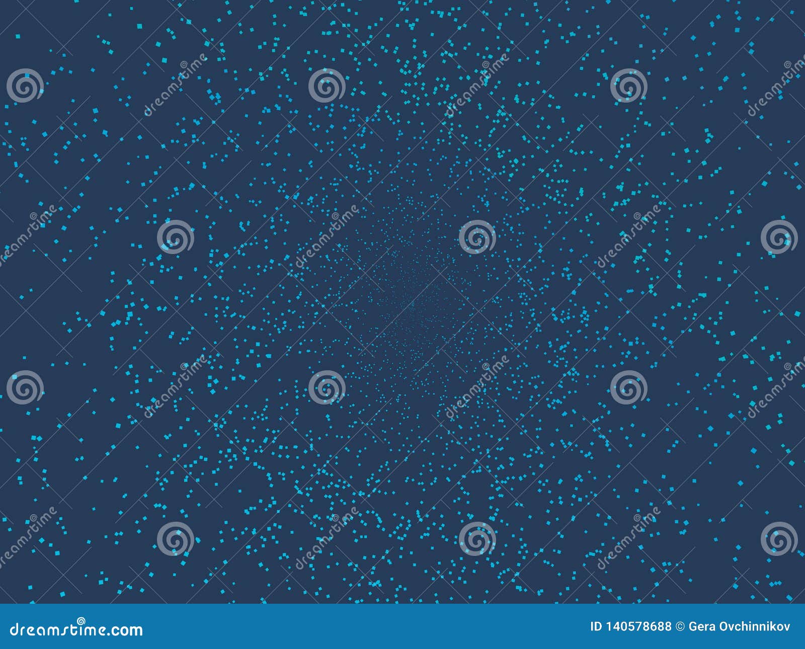 Background with Lots of Blue Squares Creating the Illusion of a Starry ...