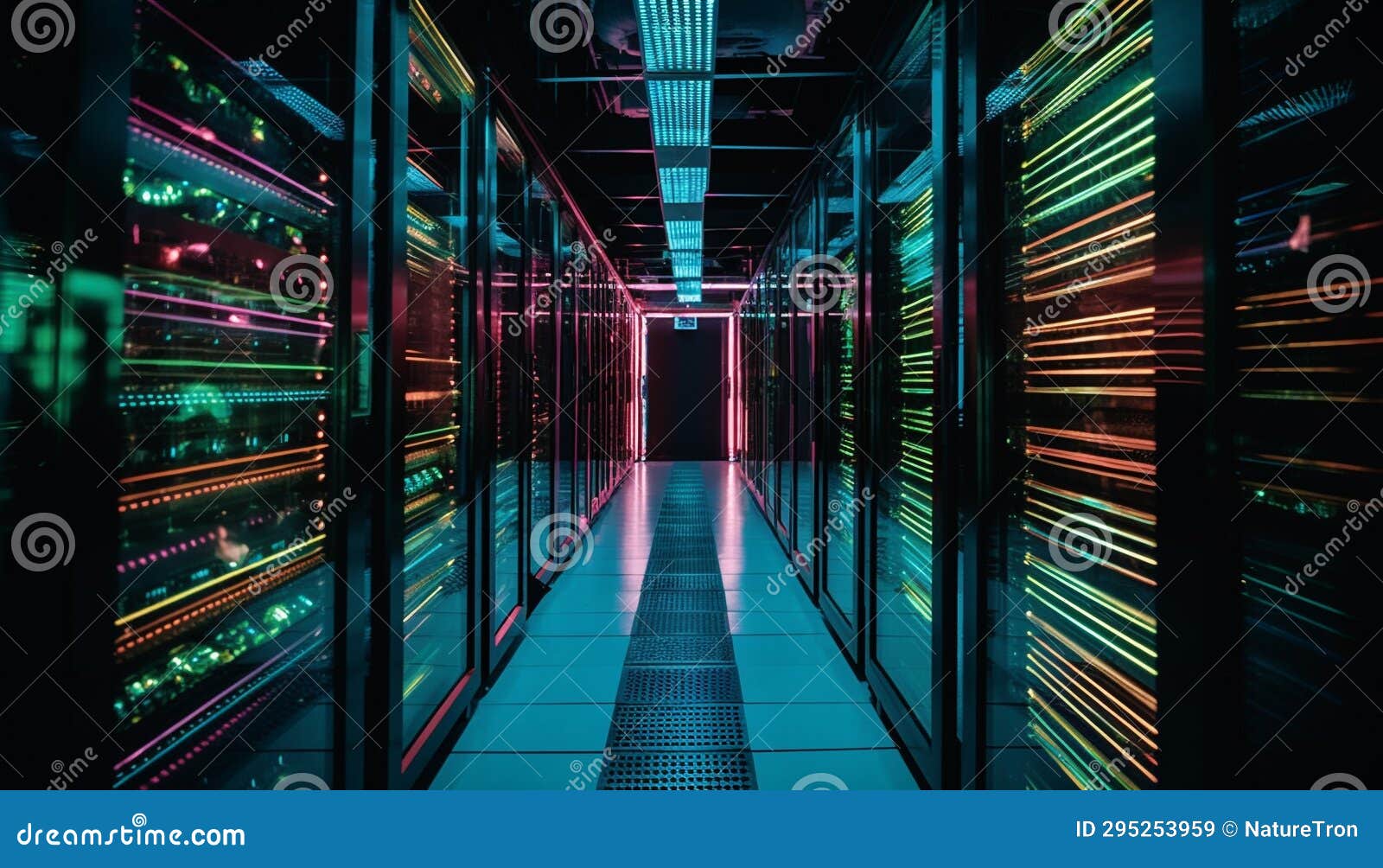 Background with Lots Spots Data Center Network Cables Stock ...