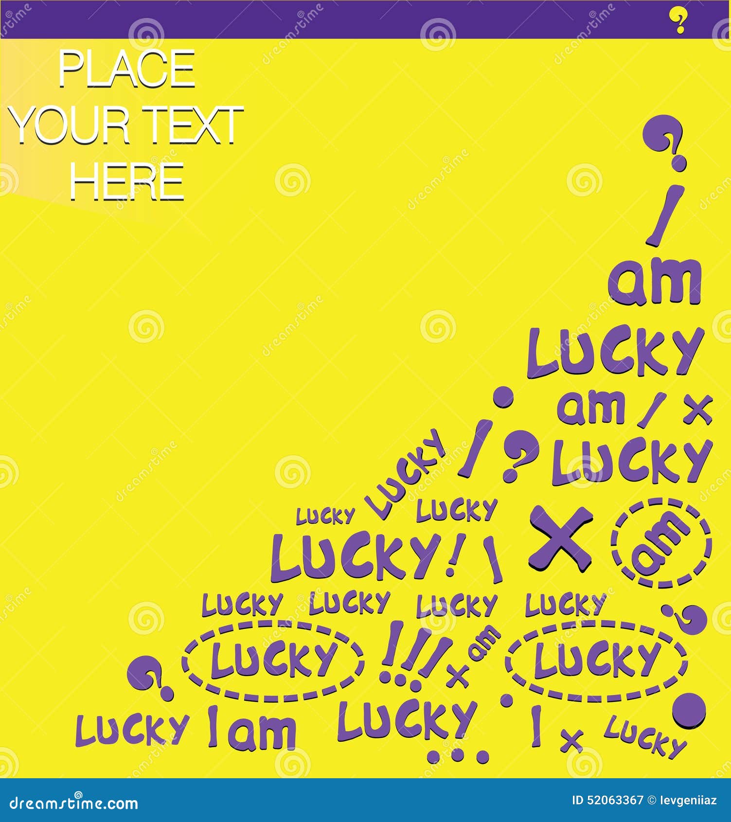 Background with Lucky Words Stock Vector - Illustration of luck, dump ...