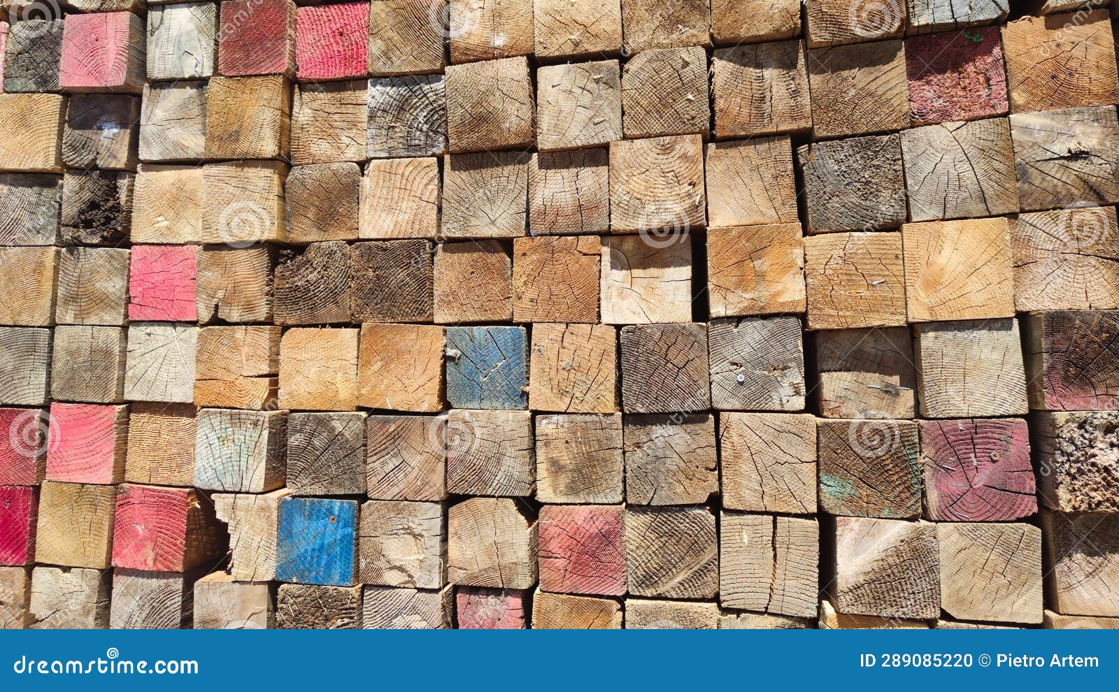 Background of Lumber Bars, Painted Stock Photo - Image of exterior ...