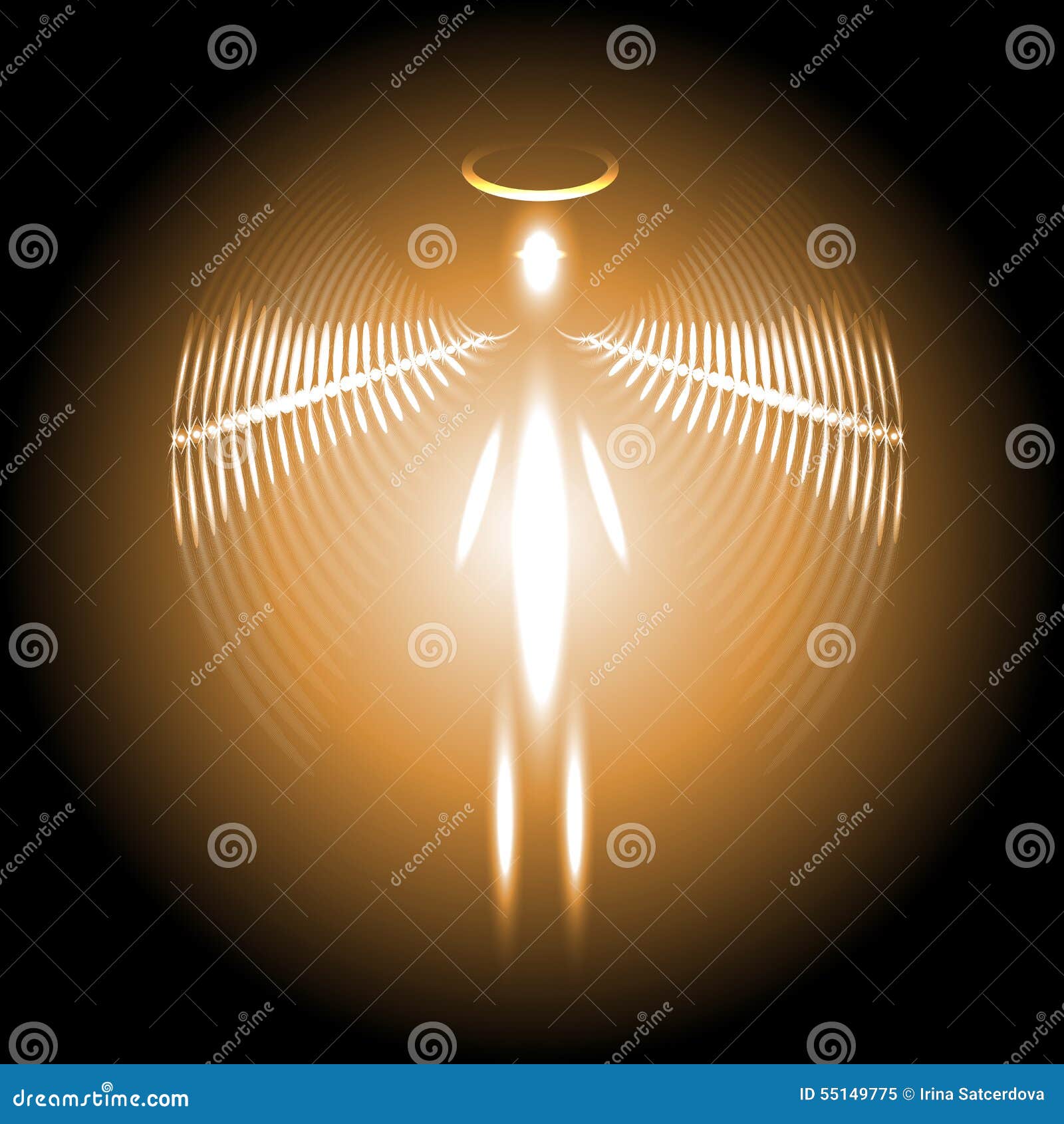 Background with a Luminous Cosmic Human Stock Vector - Illustration of ...