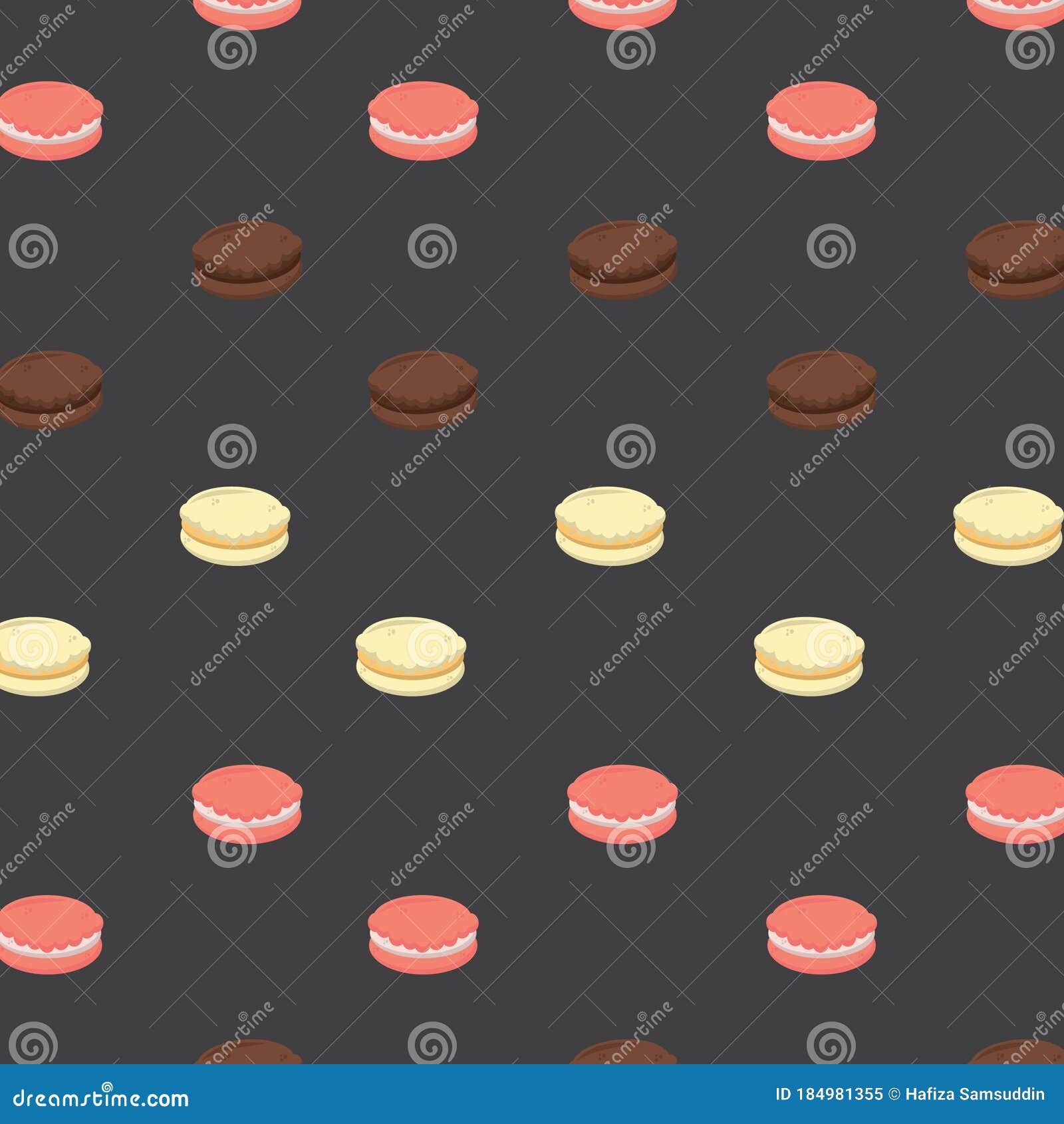Background with Macaron. Vector Illustration Decorative Design Stock ...