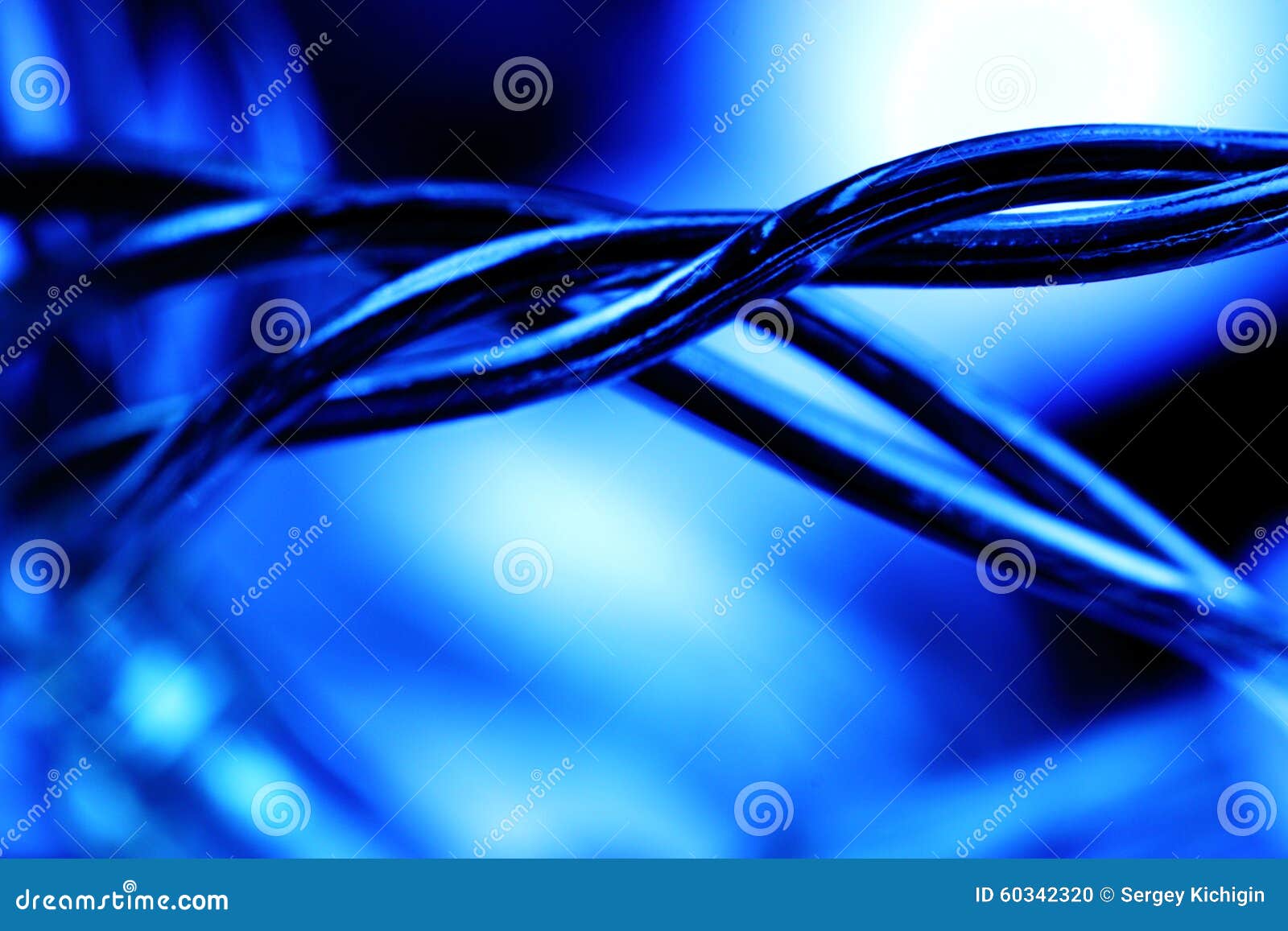 Background Macro Blue Wires Stock Photo - Image of global, close: 60342320