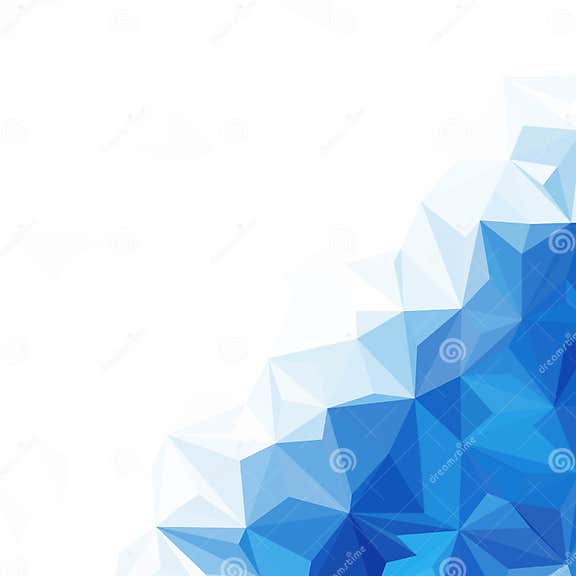 Background Made of Blue Triangles. Square Composition with Geometric ...