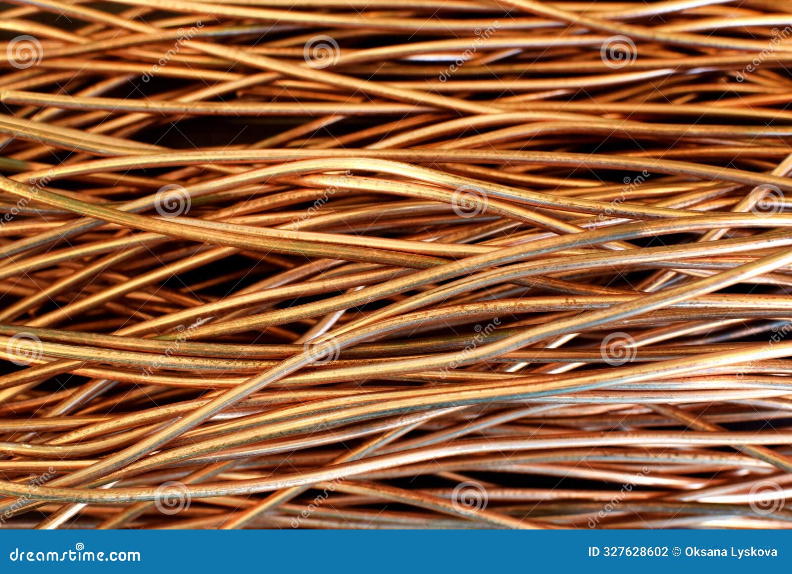 Background Made of Copper Wires. Copper for Recycling Stock Photo ...