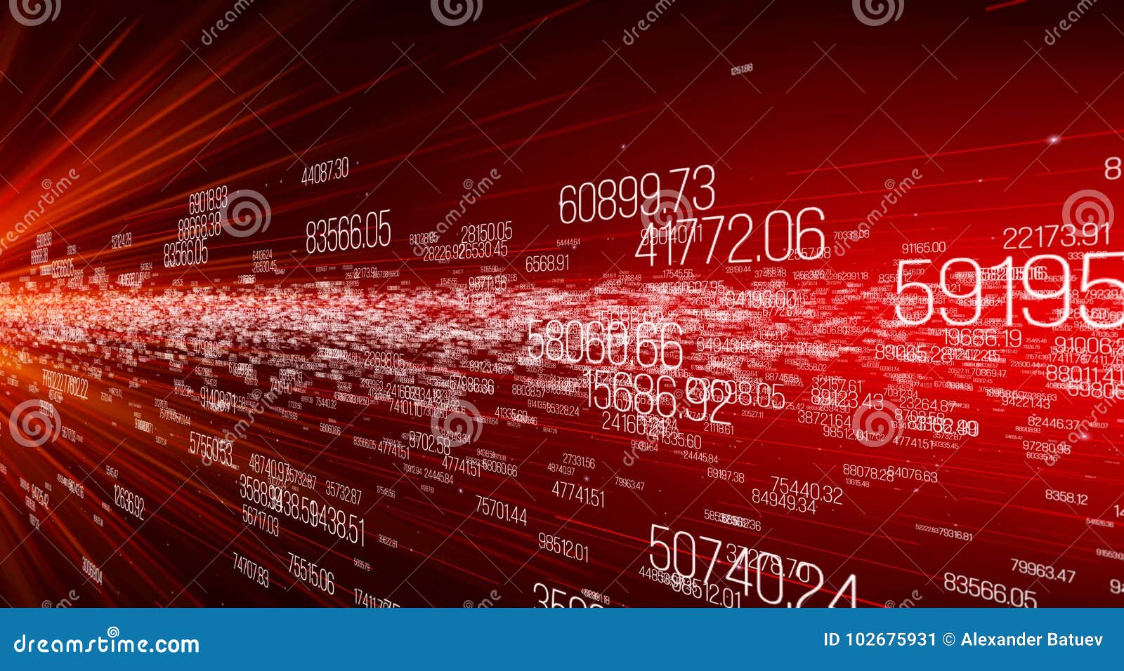 Background Made of Digits, Motion of Digital Data Stock Illustration ...