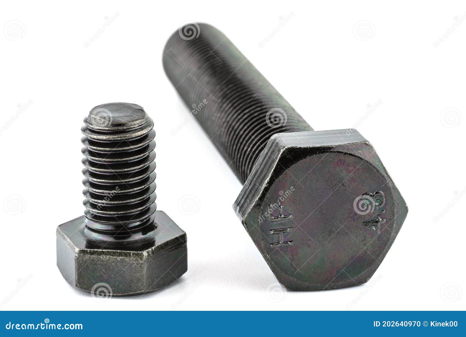 A Background Made of a Macro Shot of a Black HF Bolt Thread with a ...