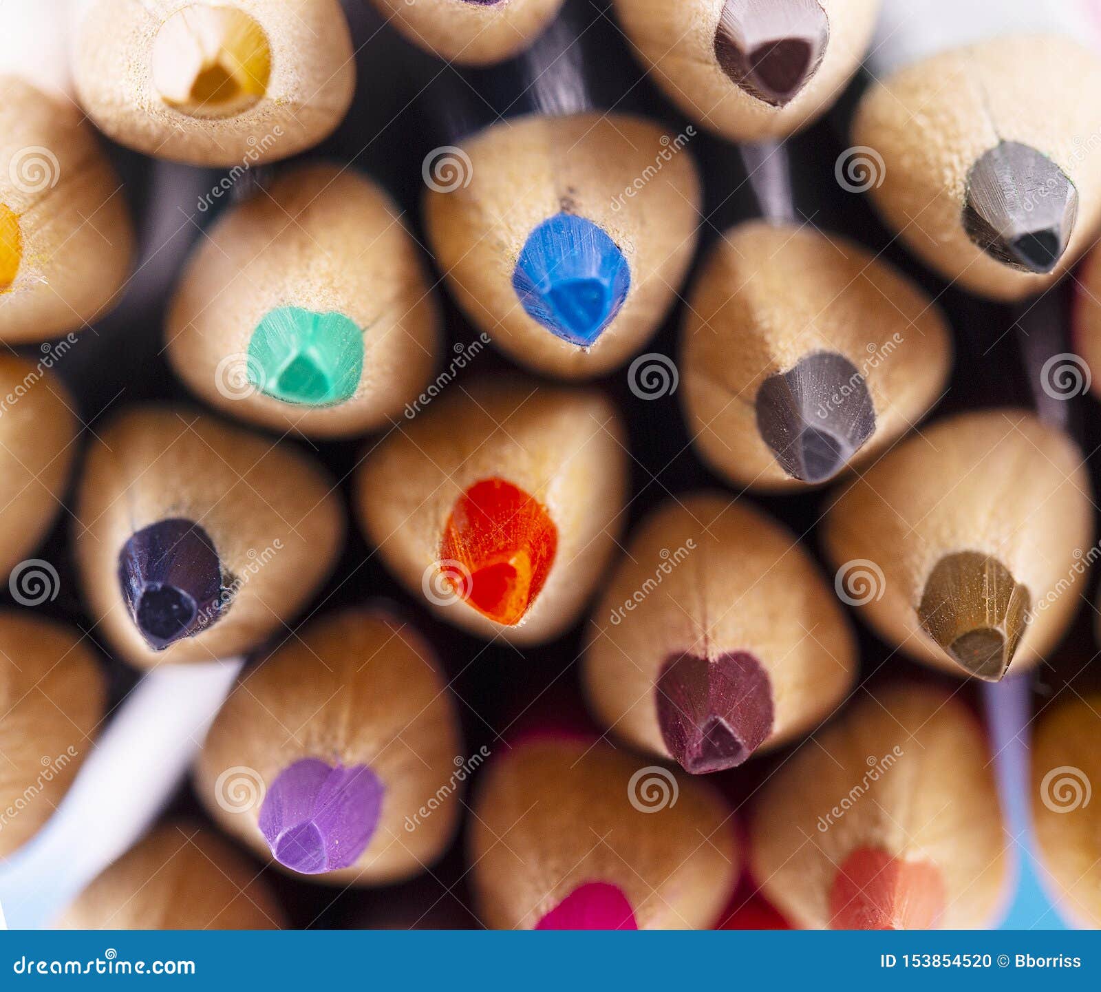 Background Made by the Pencils Ends Stock Photo - Image of childhood ...
