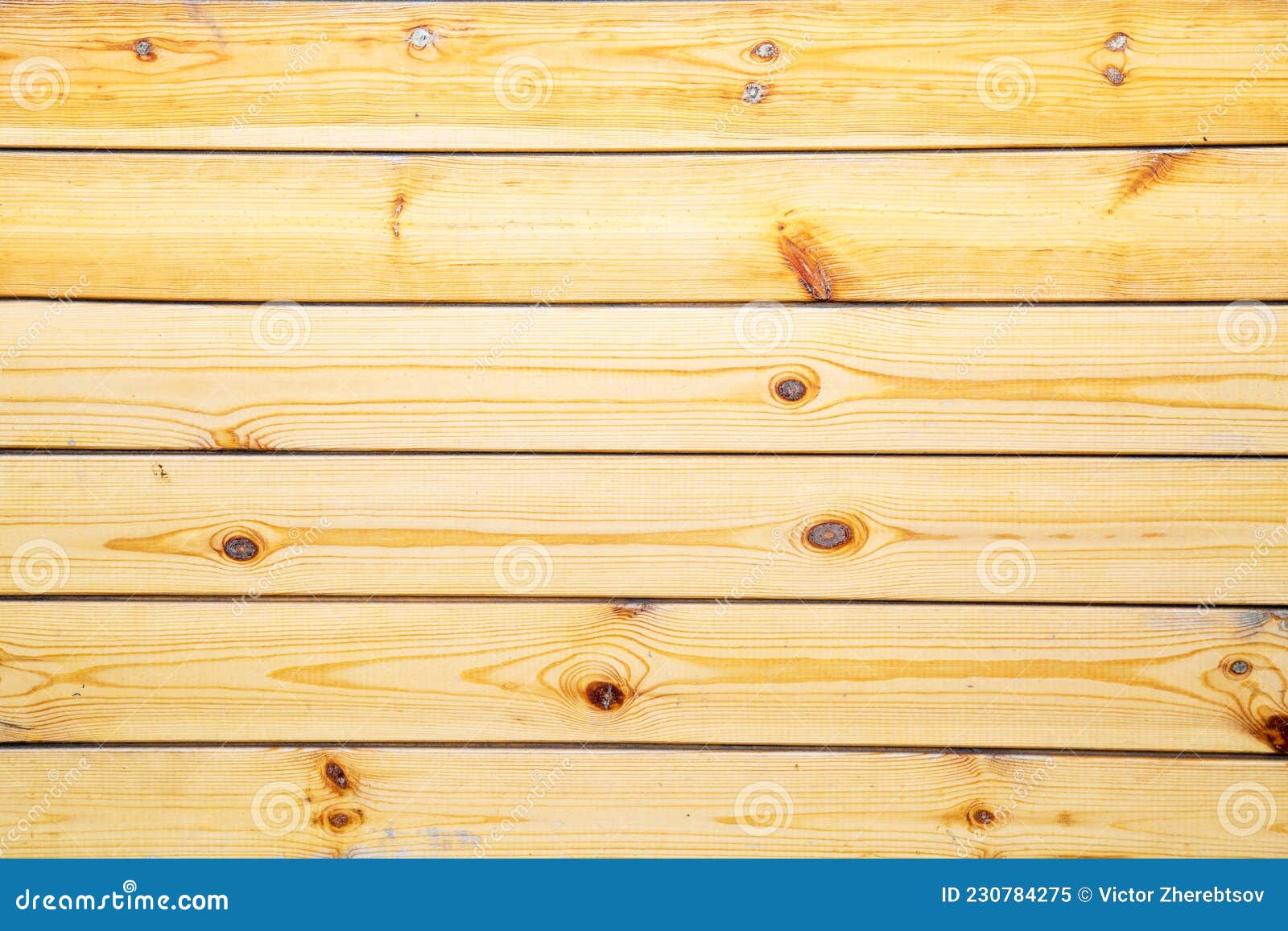 The Background is Made of Planed Larch Boards of Yellow Color with ...