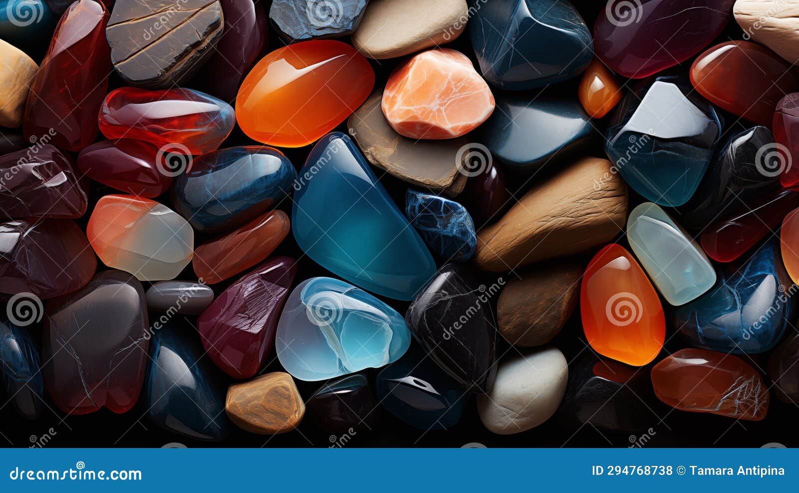 Background Made of Precious Stones. Bright Pebbles Wallpaper ...
