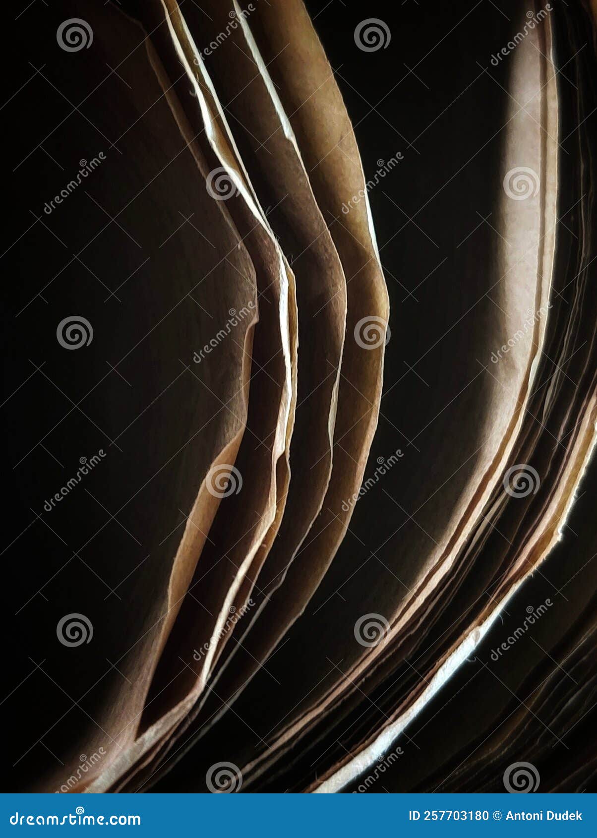 Background Made of a Roll of Paper Sheets Stock Photo - Image of roll ...