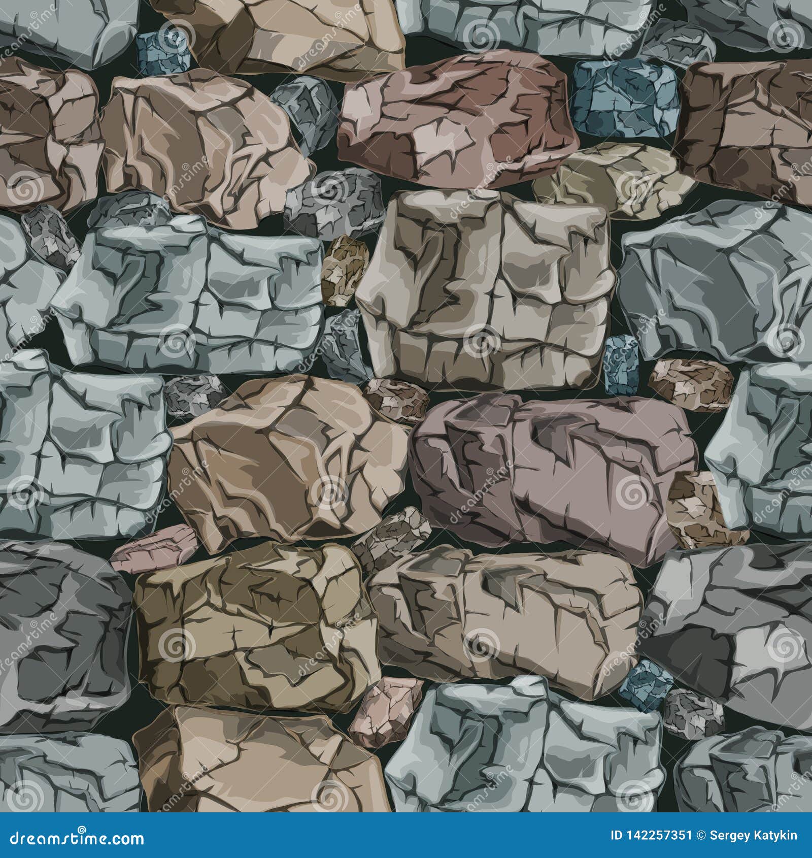 Background Made Up of Stone Blocks. Seamless. Stock Vector ...