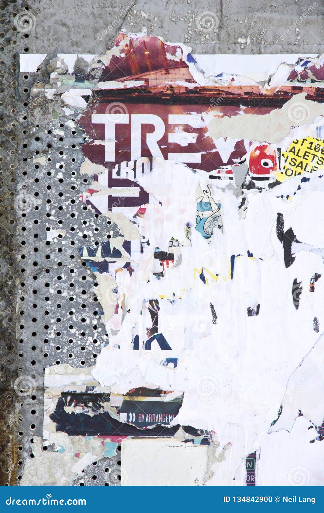 Torn posters stock photo. Image of layers, advert, broken - 134842900
