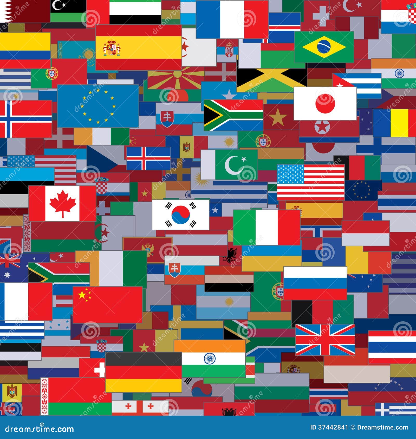 Background Made from World Flags. Vector Template Stock Vector ...