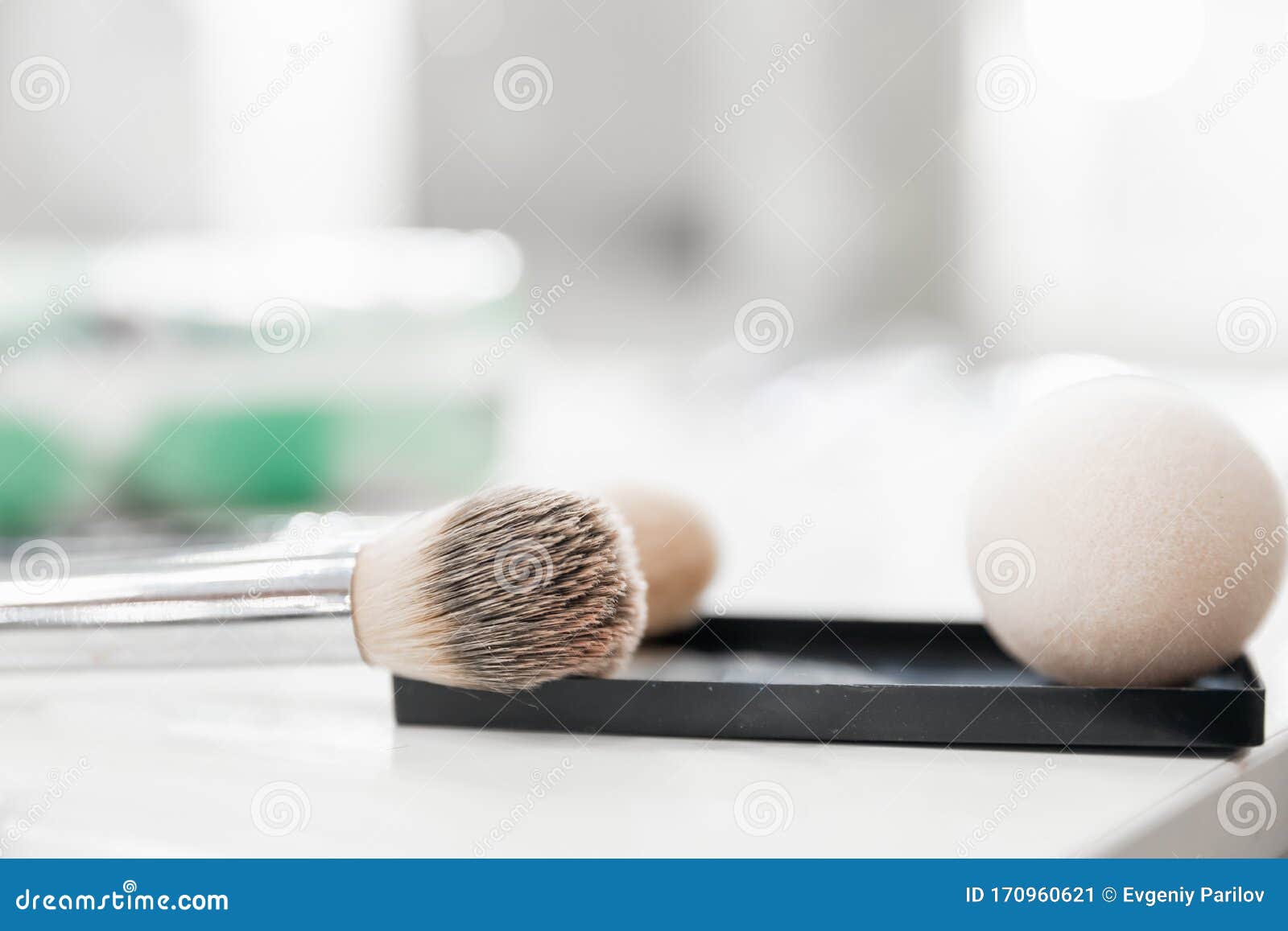Background Make-up Soft Brushes for Artist, Light Color Stock Image ...