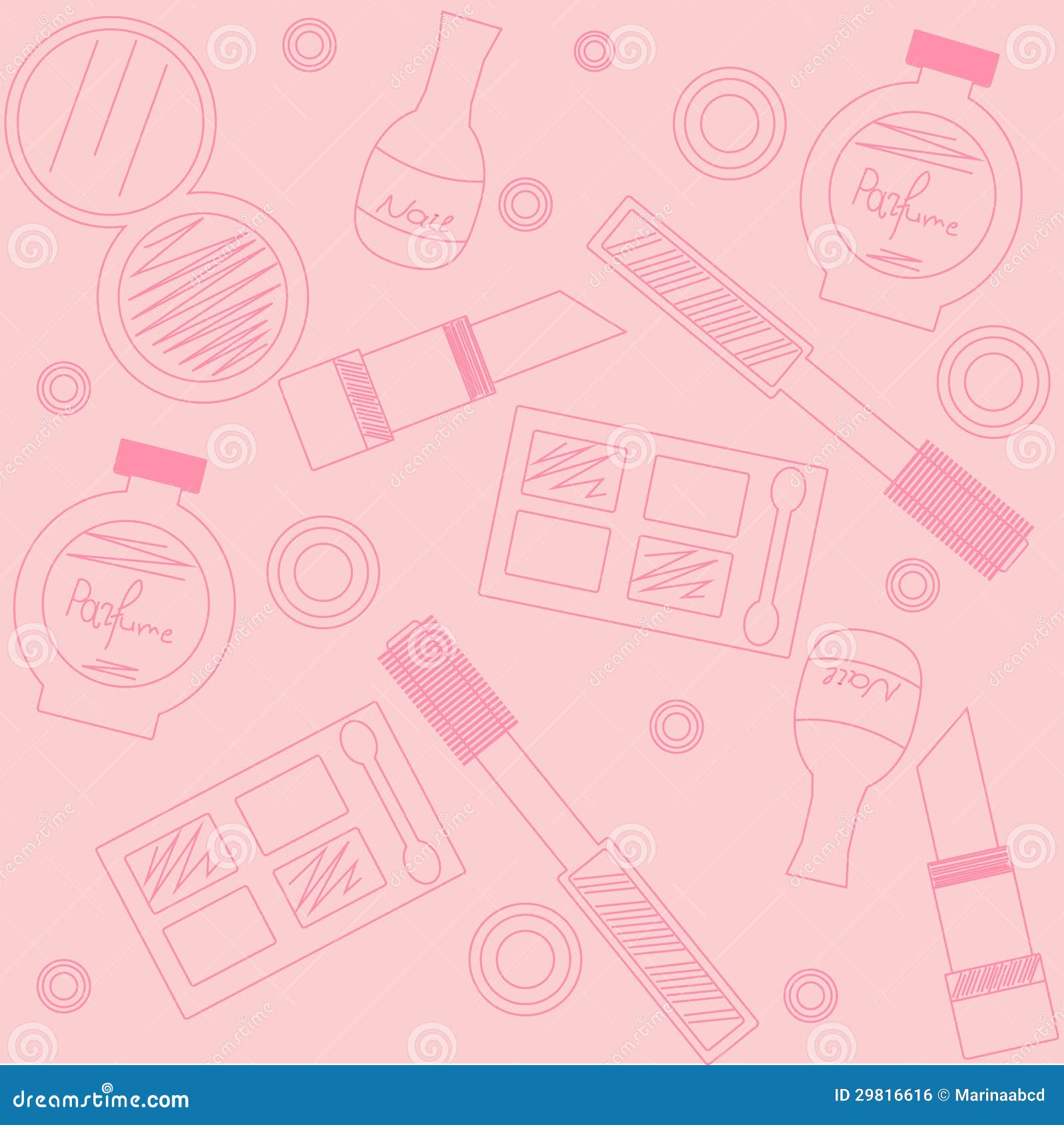 Makeup seamless pattern stock illustration. Illustration of beauty ...