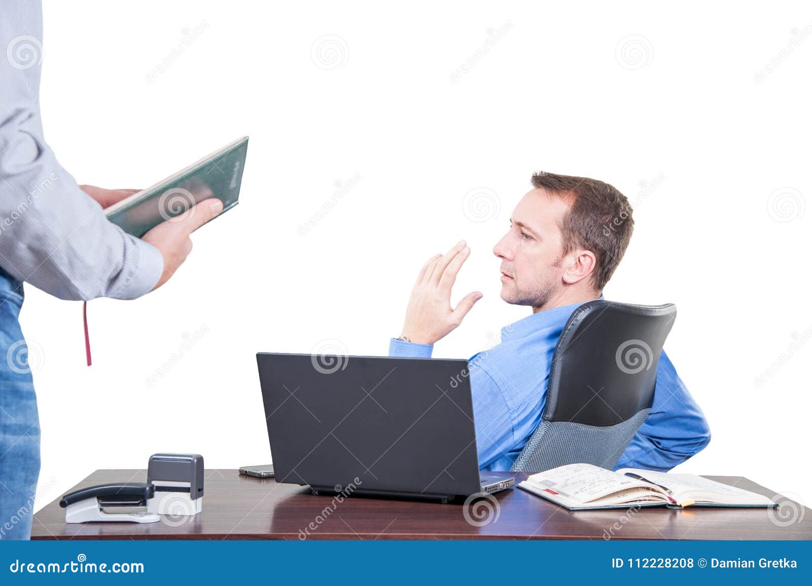 Background with Manager in the Office, on the Top Floor Building, Stock ...