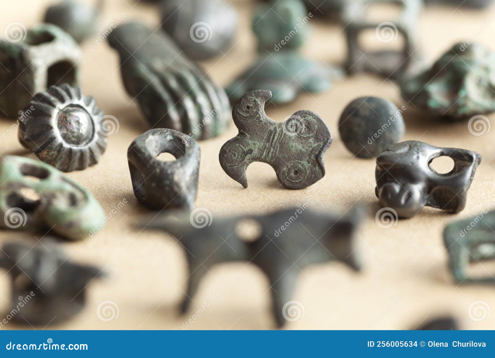 Background of Many Ancient Scythian Items. Archaeological Finds Stock Photo - Image of ...
