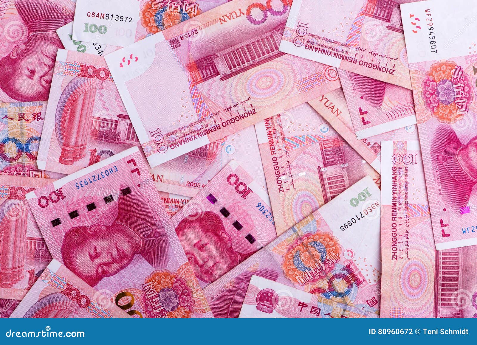 Background of Many Chinese 100 RMB Yuan Notes Stock Photo - Image of ...
