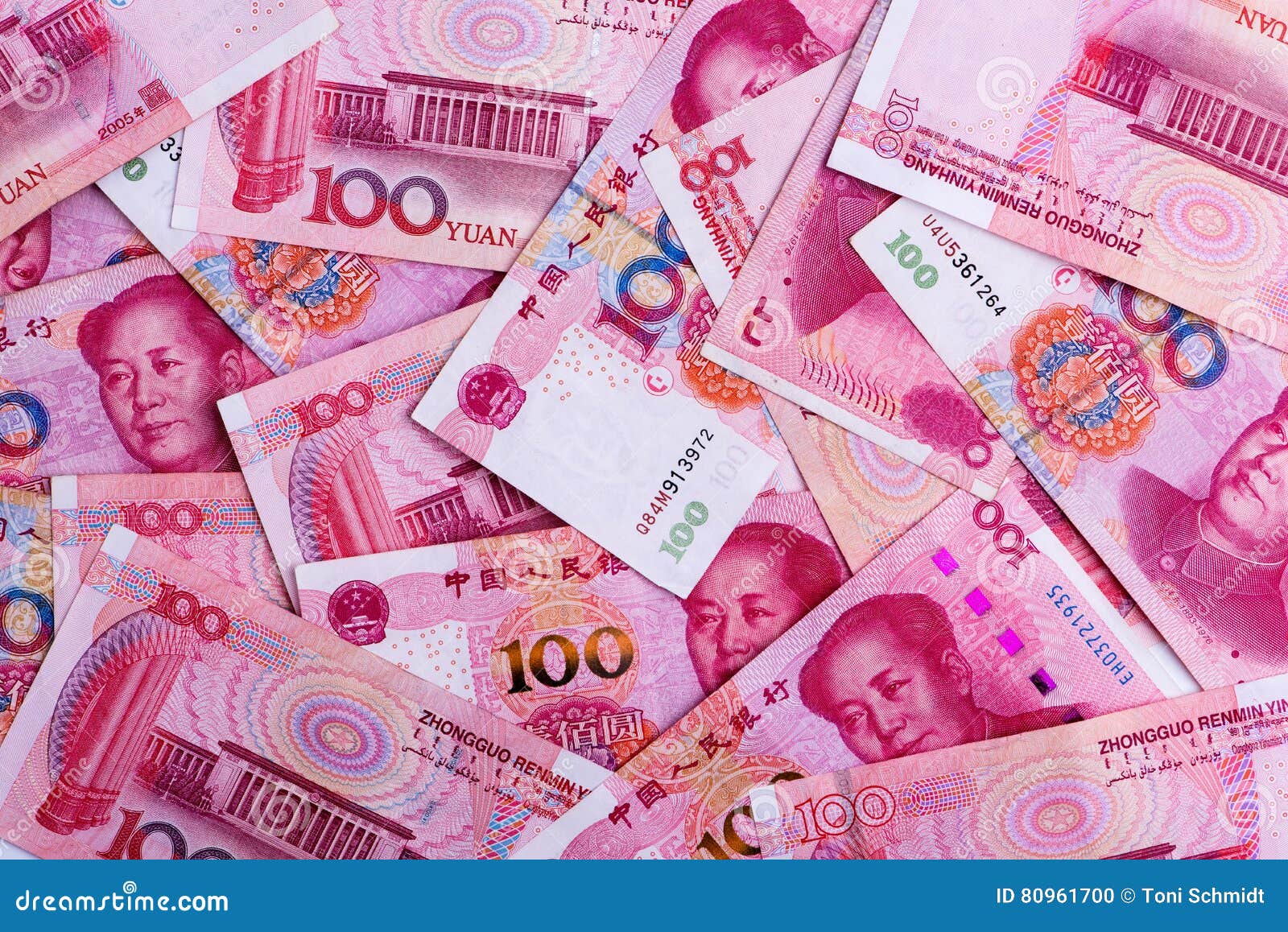 Background of Many Chinese 100 RMB Yuan Notes Stock Photo - Image of ...