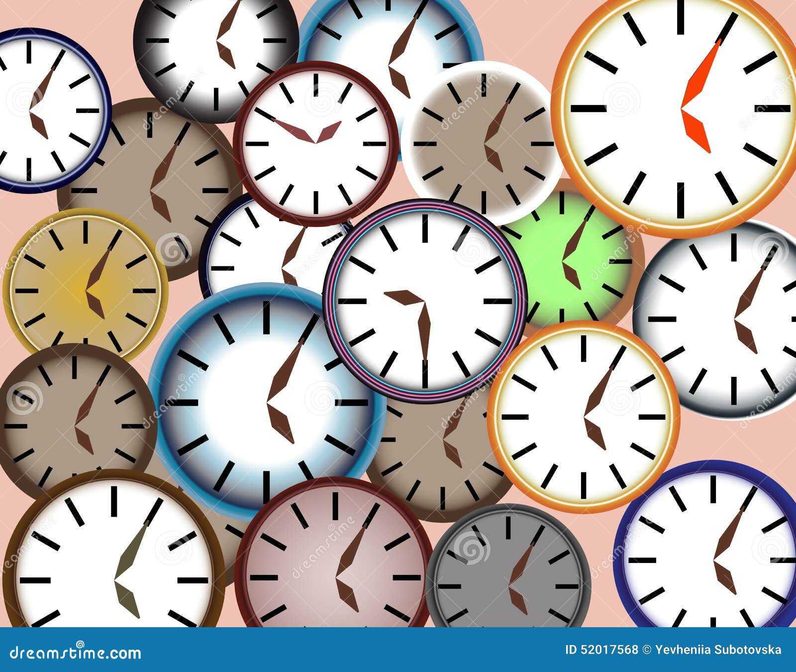 Clock Faces Vintage Modern Parts Index Watch Clockwise Arrows Numbers ...