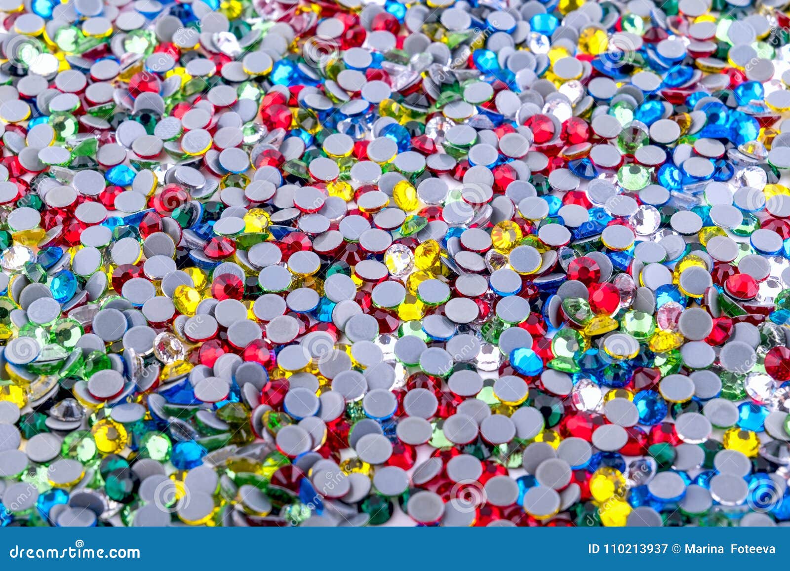 Background of Many Colored Rhinestones. Stock Image - Image of colored ...
