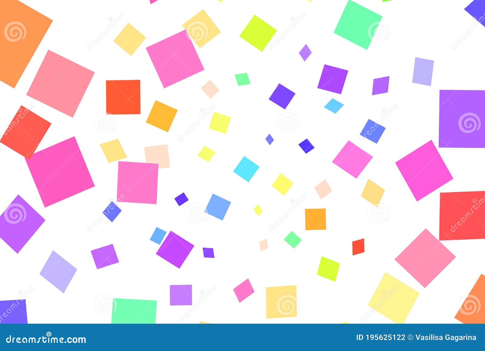 A Background of Many Colored Squares of Different Sizes Intersecting ...
