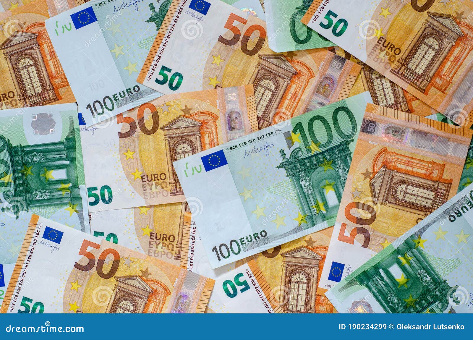 Background of Many Euro Currency Notes Stock Image - Image of credit ...