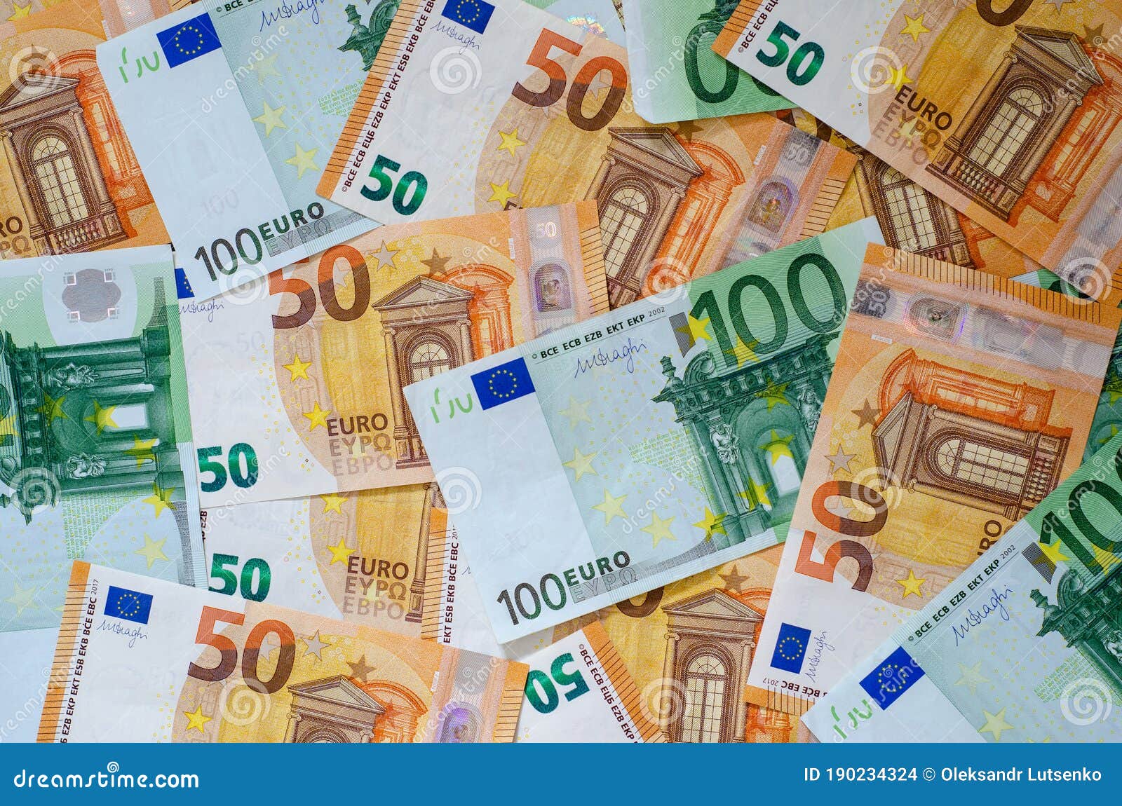 Background of Many Euro Currency Notes Stock Photo - Image of cash ...