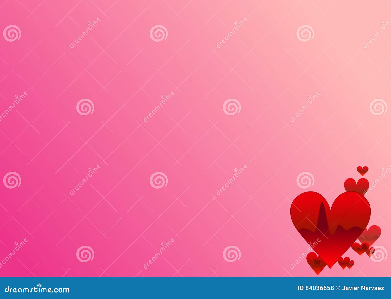 Background with Many Hearts in the Corner Stock Vector - Illustration ...